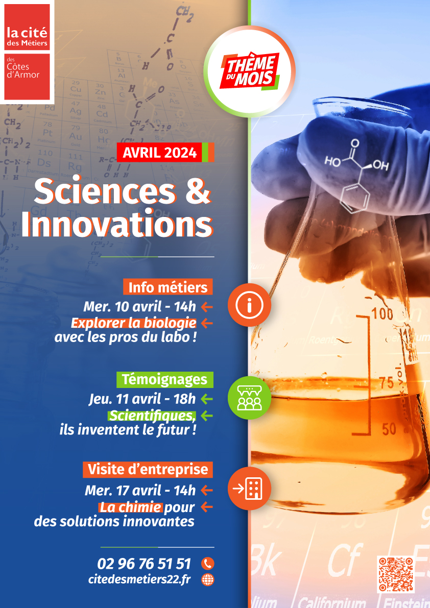 En avril : Sciences & Innovations - La Cité des Métiers des Côtes d'Armor
